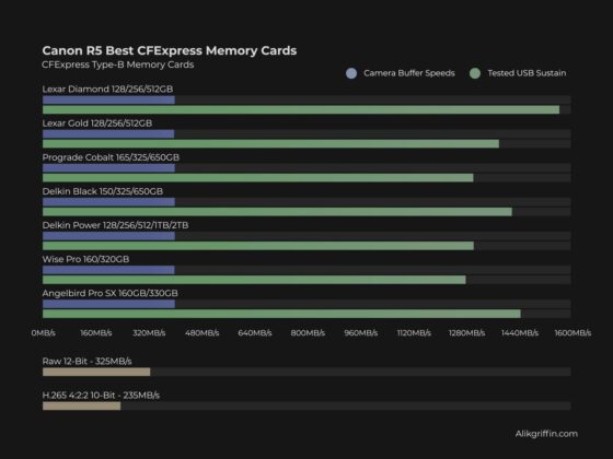 Best Memory Cards Canon R5 - Real Benchmarks | Alik Griffin